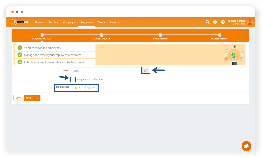 How to manage the withholdings certificate?