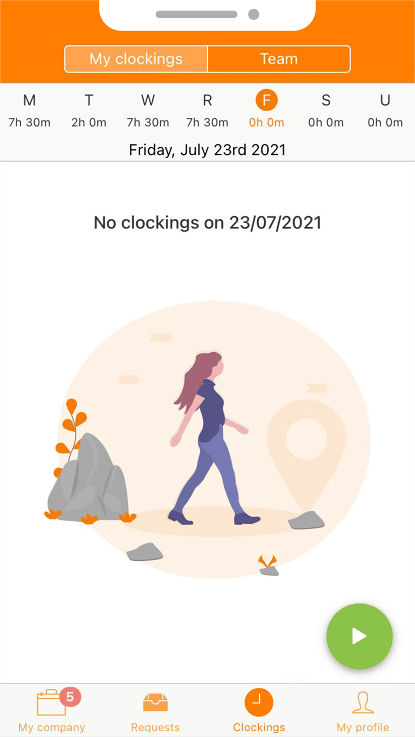 How to clock in from a mobile device?