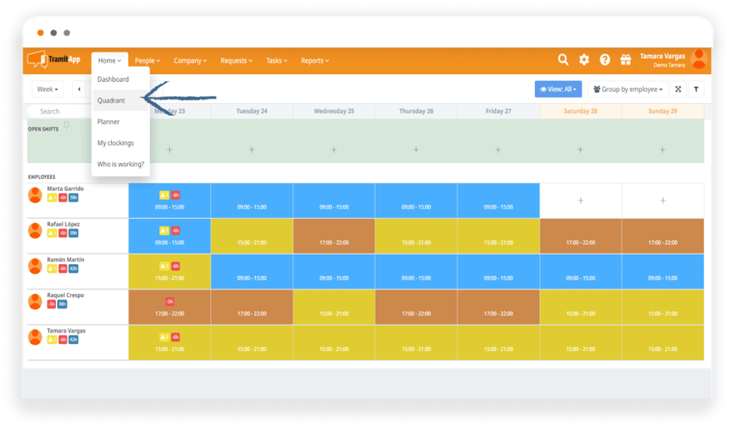 Setting up a reduced work schedule