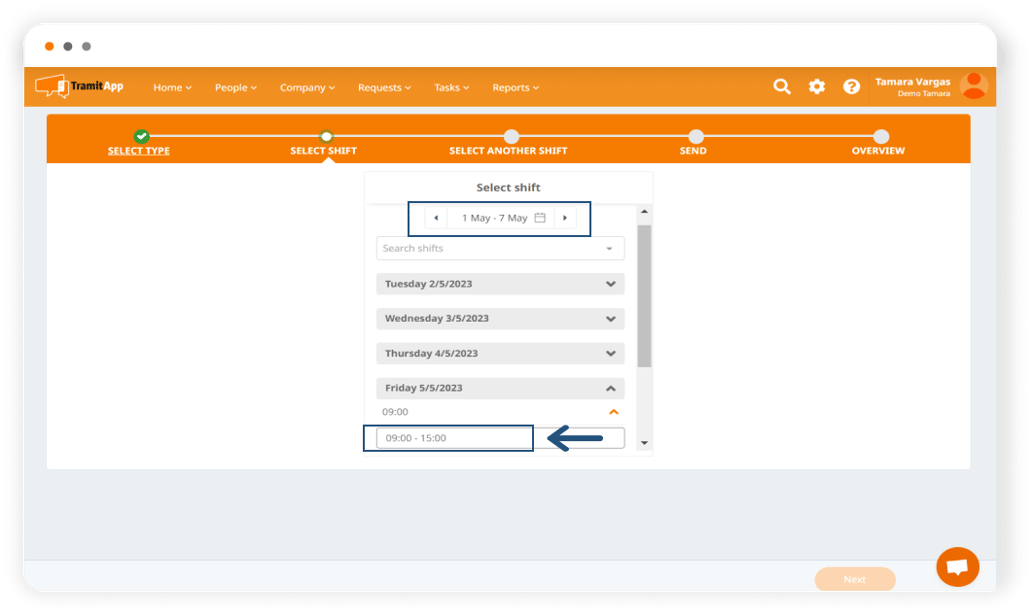 How to carry out a shift exchange