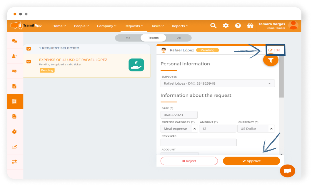How to approve an expense report