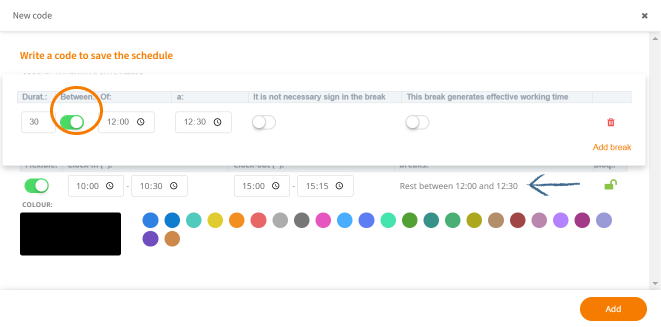 How to schedule shifts by codes